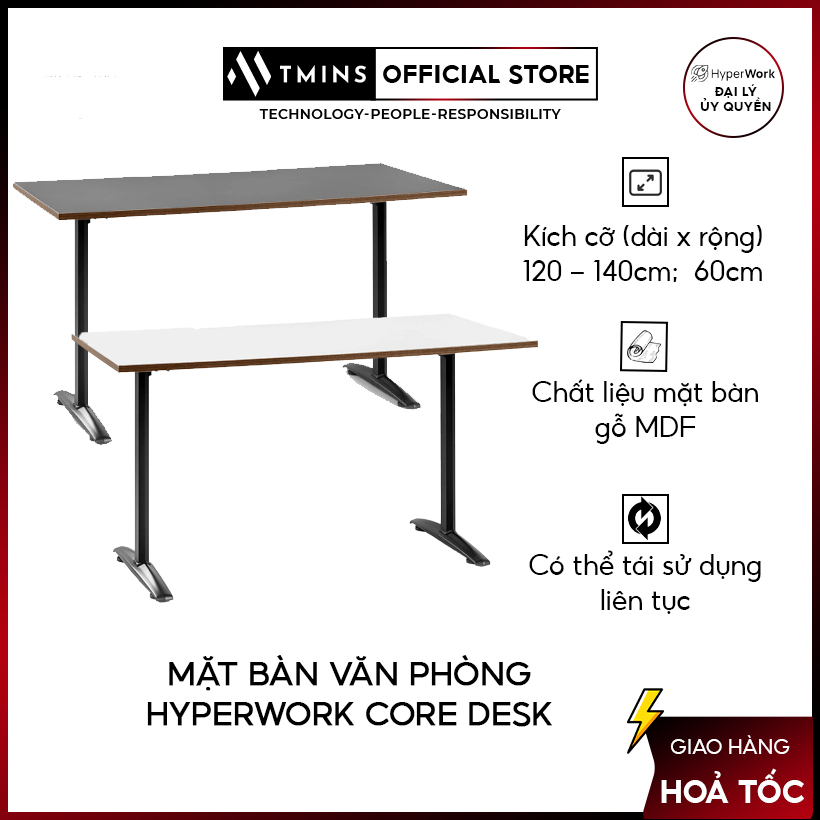 Mặt bàn văn phòng HyperWork Core Desk (Chưa bao gồm chân) - Hàng chính ...