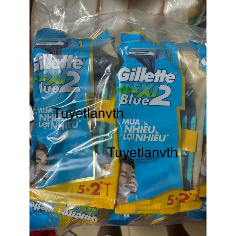 Dao Cạo Râu Gillette Blue 2 Flexi 5+2 Cái | Shopee Việt Nam