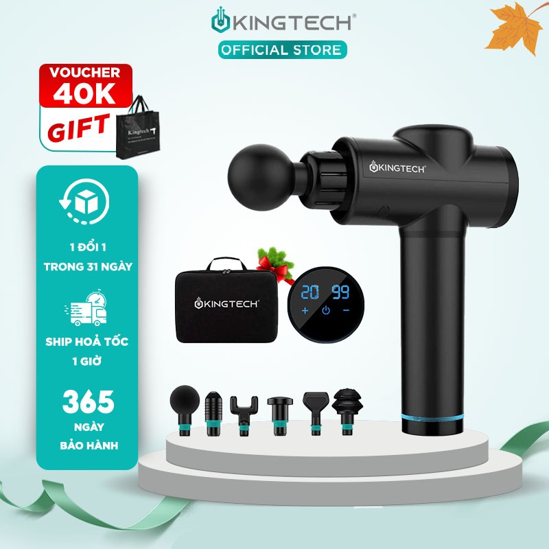 Máy Massage Cầm Tay Cao Cấp KINGTECH KH-720PRO, 20 Cấp Độ, Hỗ Trợ Mát Xa Chuyên Sâu, Giảm Đau Cơ ...