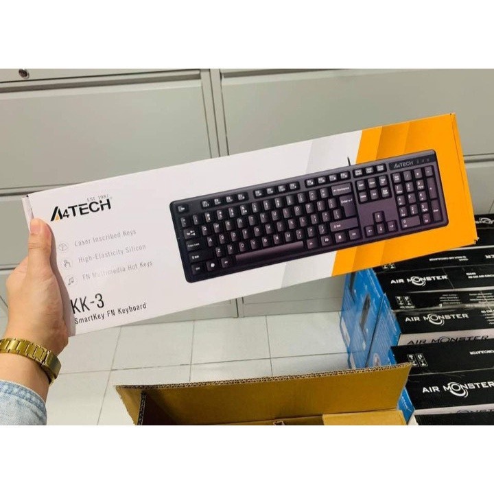 Bàn phím có dây A4TECH KK-3 USB - BẢO HÀNH 12 THÁNG | Shopee Việt Nam