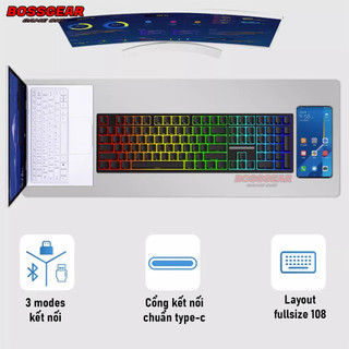 Bàn phím cơ READSON HW108 Không Dây 3 Modes, LED RGB, Hotswap, Mạch ...