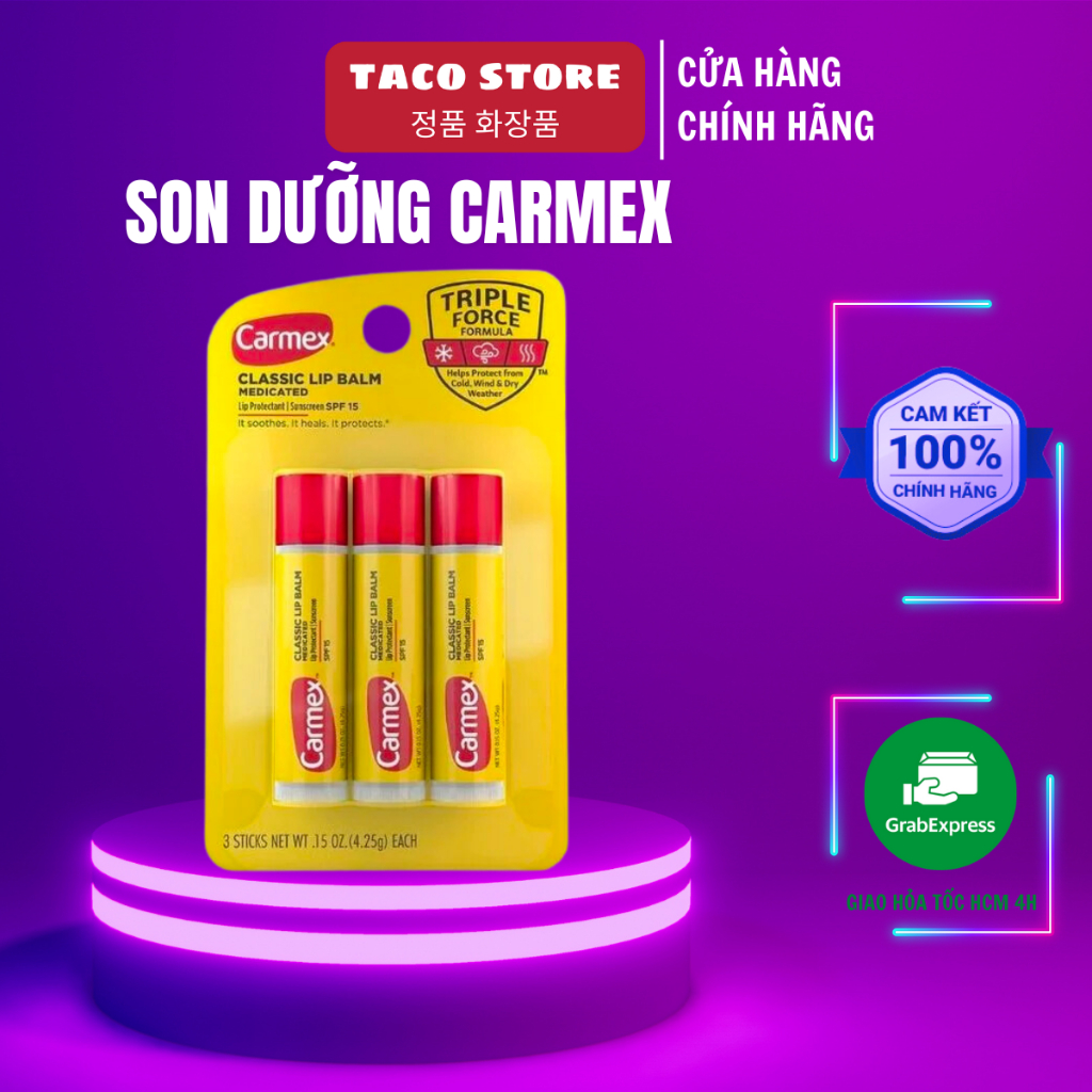 SON DƯỠNG MÔI CARMEX CLASSIC LIP BALM SPF 15 | Shopee Việt Nam