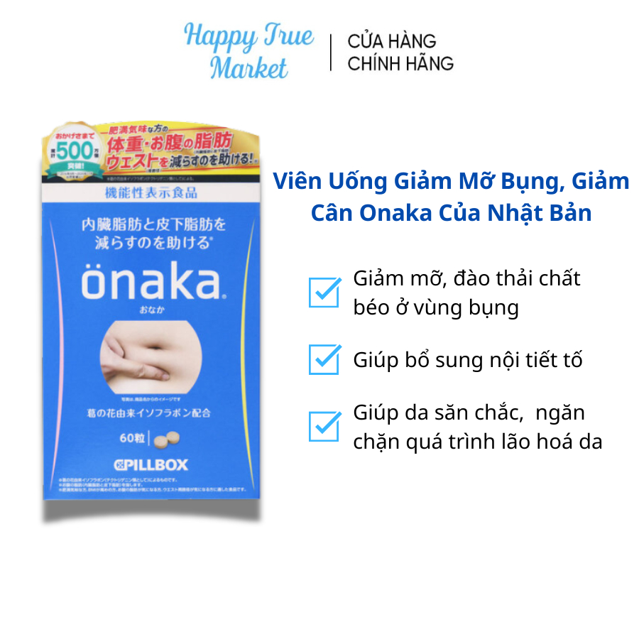 Viên Uống Giảm Mỡ Bụng, Giảm Cân Hiệu Quả Onaka Của Nhật Bản Gói 60 ...