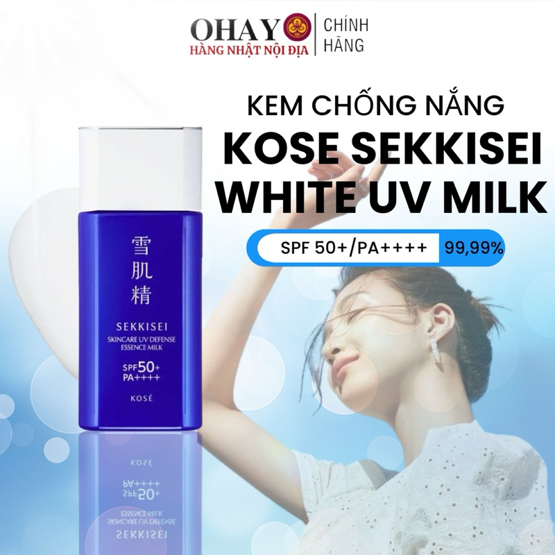 [HÀNG CHÍNH HÃNG] Kem chống nắng Kose Sekkisei Skincare UV Milk SPF50+/PA++++ -OhayoShop ...