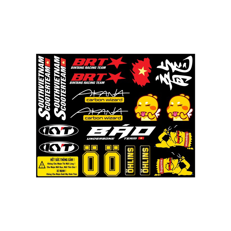 combo logo mini logo nhỏ sticker -báo-southvietnam-cảnh báo-kyt-brt-lá ...