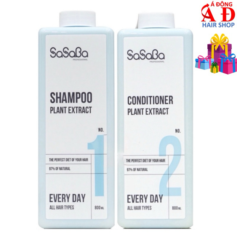 BỘ DẦU GỘI XẢ SASABA EVERY DAY NEW PHỤC HỒI SIÊU MƯỢT 800ML | Shopee ...