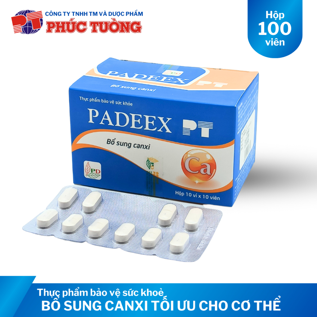 Padeex PT viên uống bổ sung canxi tối ưu cho cơ thể | Shopee Việt Nam