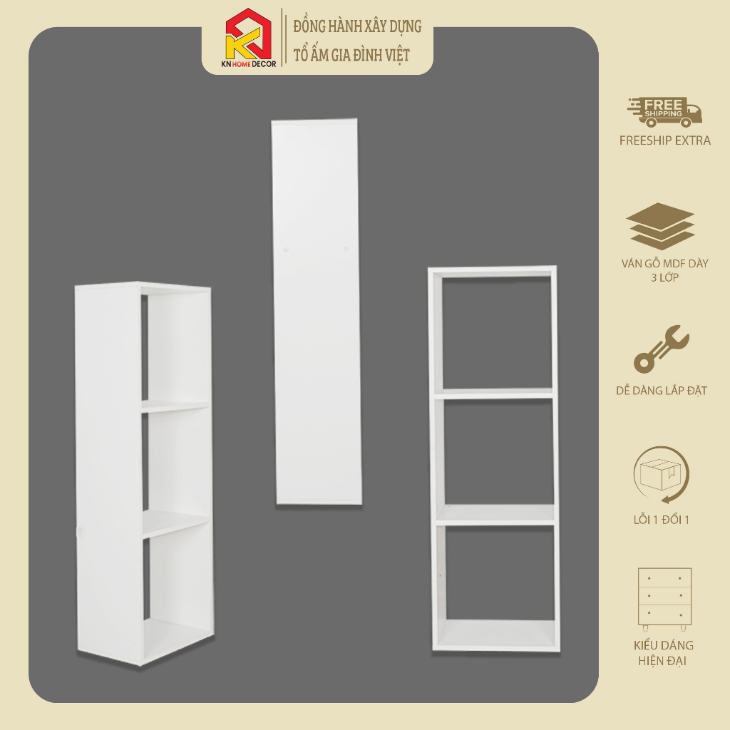Kệ gỗ tổ ong đa năng 3 TẦNG , kệ sách KN Home decor ,chống ẩm và xước, gỗ MDF phủ melamine KTO ...