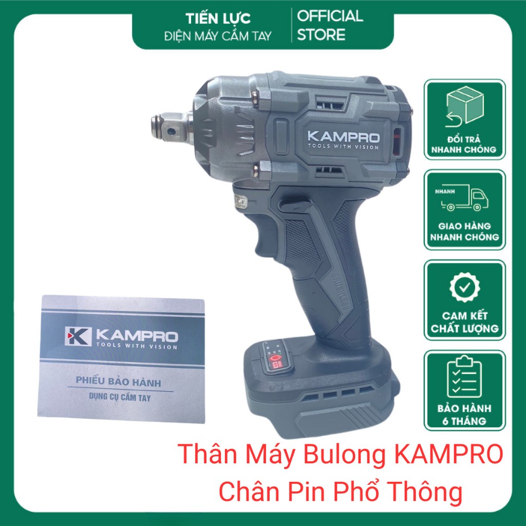 Thân Máy Bulong KAMPRO K-9098 360Nm Không Chổi Than Chân Pin Phổ Thông ...