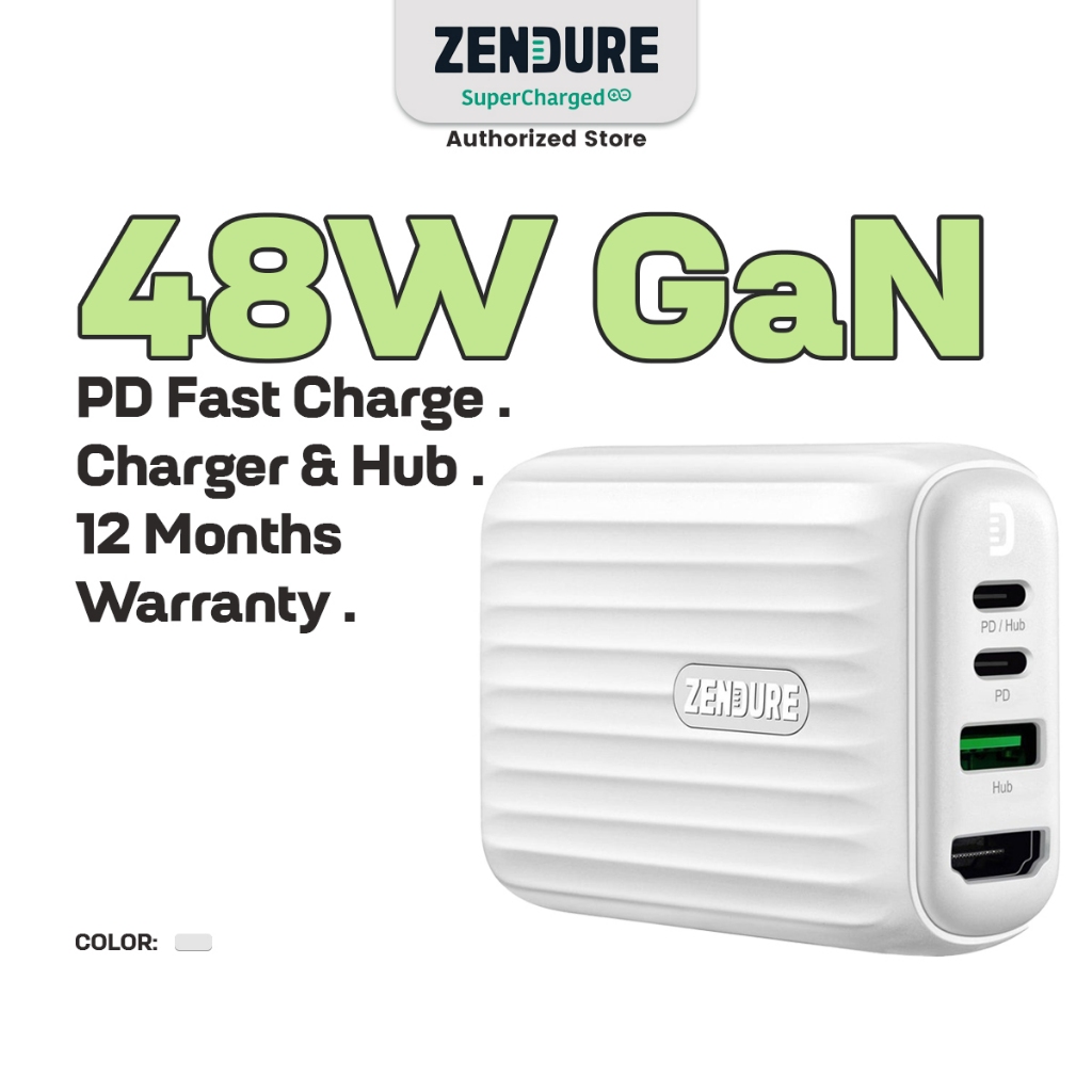 Củ sạc kèm Hub xuất hình Zendure SuperHub 4-in-1 48W - dành cho các ...