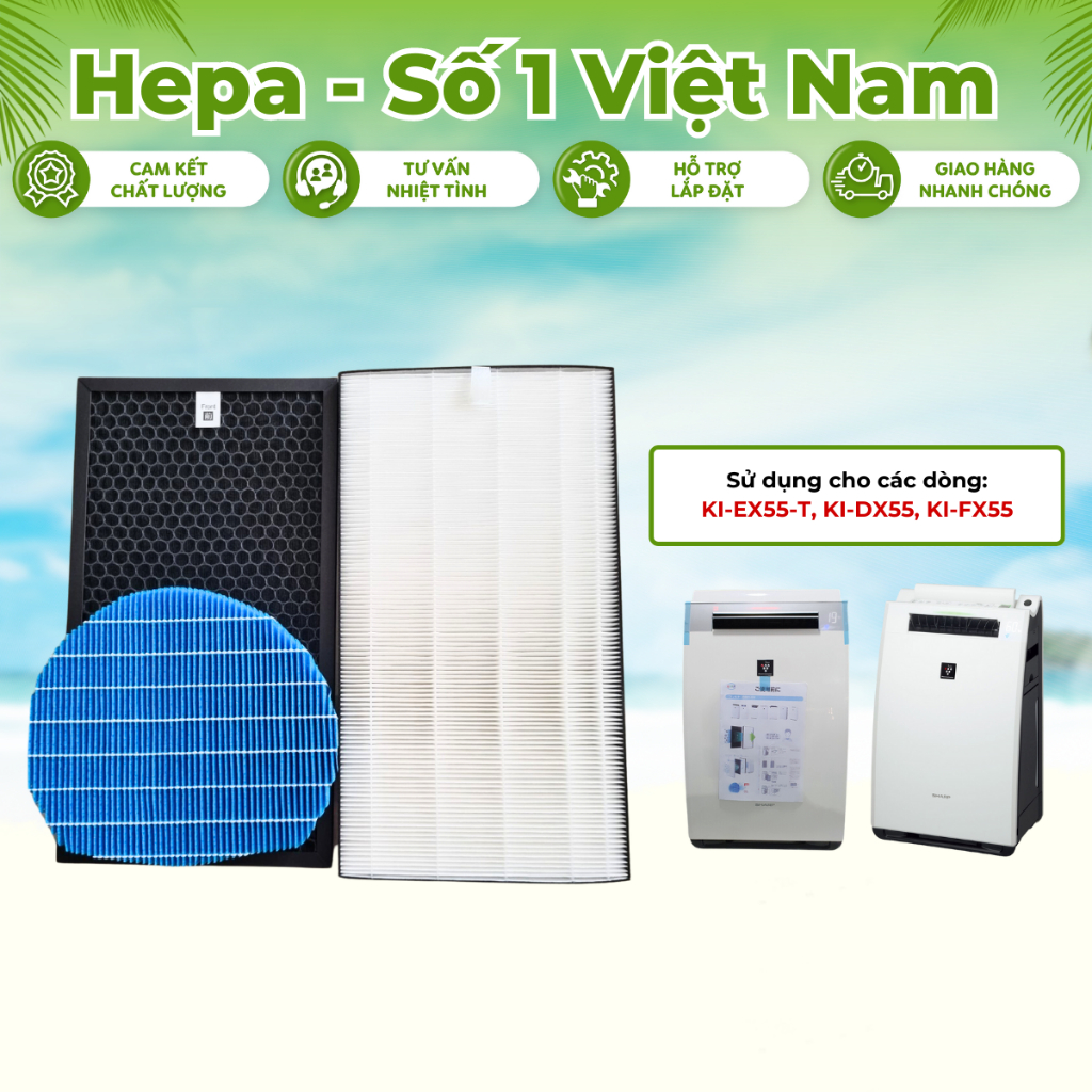 Màng lọc không khí Sharp KI-EX55-T, KI-DX55, KI-FX55 cao cấp dễ dàng sử dụng | Shopee Việt Nam