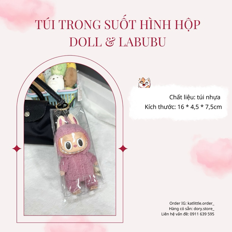 [CÓ SẴN] Túi đựng Labubu V1, V2 & Doll trong suốt | Shopee Việt Nam