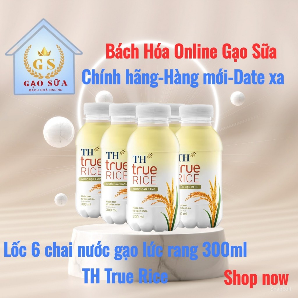 Lốc 6 Chai Nước Gạo Rang TH True Rice 300ml | Shopee Việt Nam