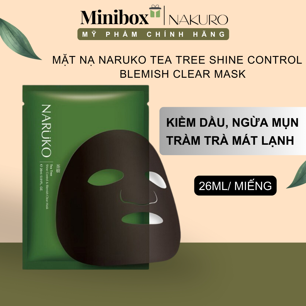 Mặt nạ NARUKO Tea Tree Shine Control Blemish Clear Mask kiềm dầu, ngừa ...