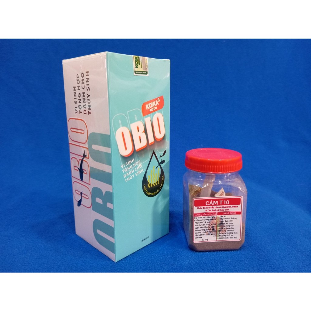 Men vi sinh OBIO + Cám trộn T10 50g - COMBO tiết kiệm cho cá cảnh ...