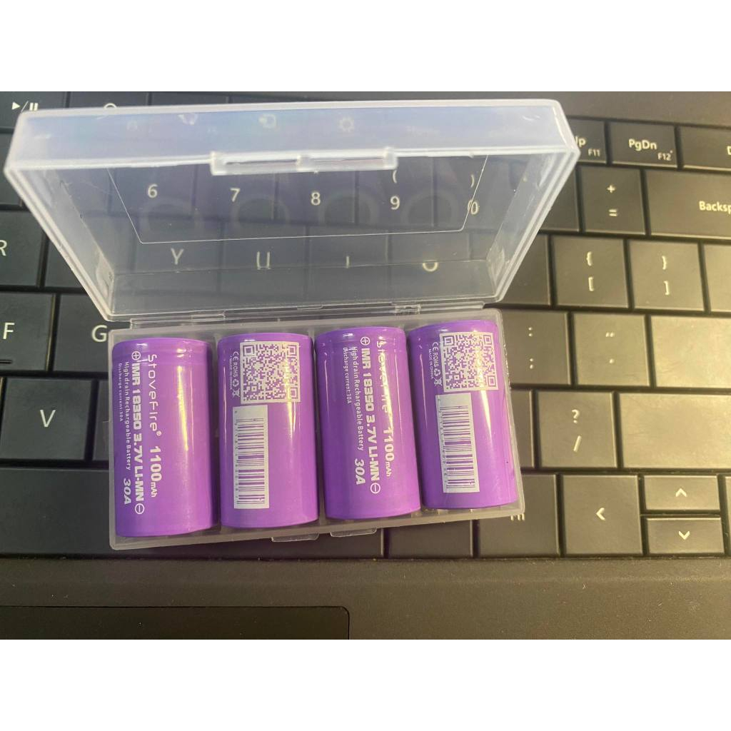 Combo 4 Pin 18350 Pin lùn Stovefire Dung lượng cao 1100mAh - 3.7V Xả ...