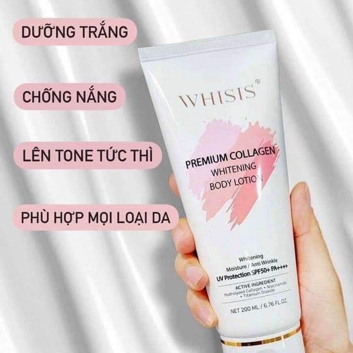 Kem Body Dưỡng Trắng Da Chống Nắng Nâng Tone Tức Thì WHISIS Premium ...