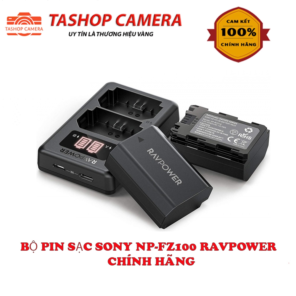 Bộ pin sạc máy ảnh Sony NP-FZ100 RAVPower-Chính hãng | Shopee Việt Nam