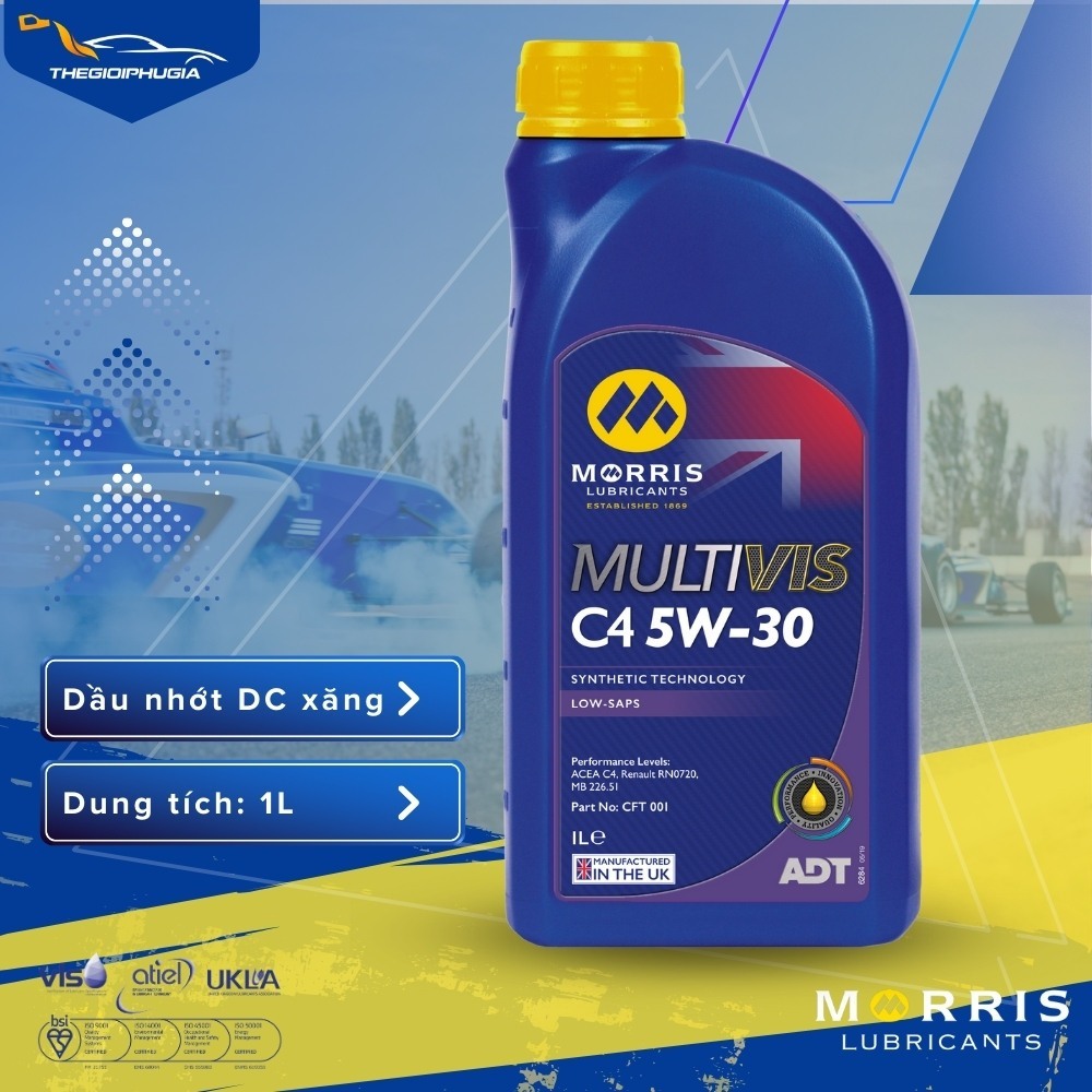 Dầu nhớt động cơ xăng ô tô Morris MULTIVIS ADT C4 5W-30 (1L) | Shopee ...