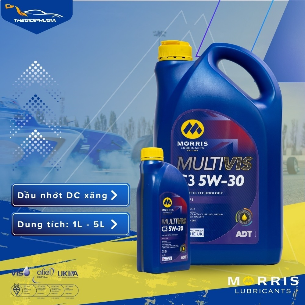 Dầu nhớt động cơ ô tô Morris MULTIVIS ADT C3 5W-30 (1L - 5L) | Shopee ...