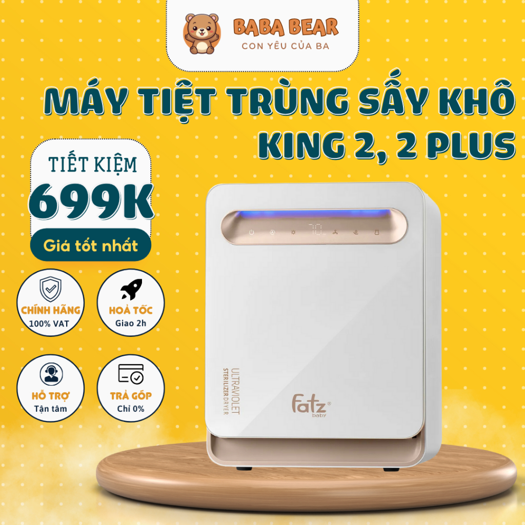 Máy tiệt trùng sấy khô UVC LED Fatz Baby King 2 Plus FB4725BT | Shopee ...