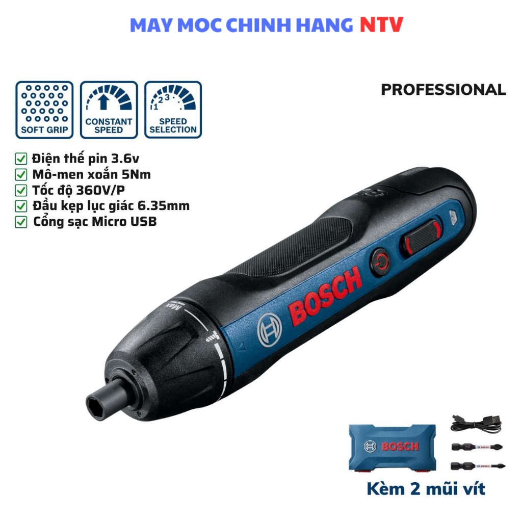 Máy Vặn Vít Pin Bosch GO GEN II (kèm 2 mũi vít) | Shopee Việt Nam