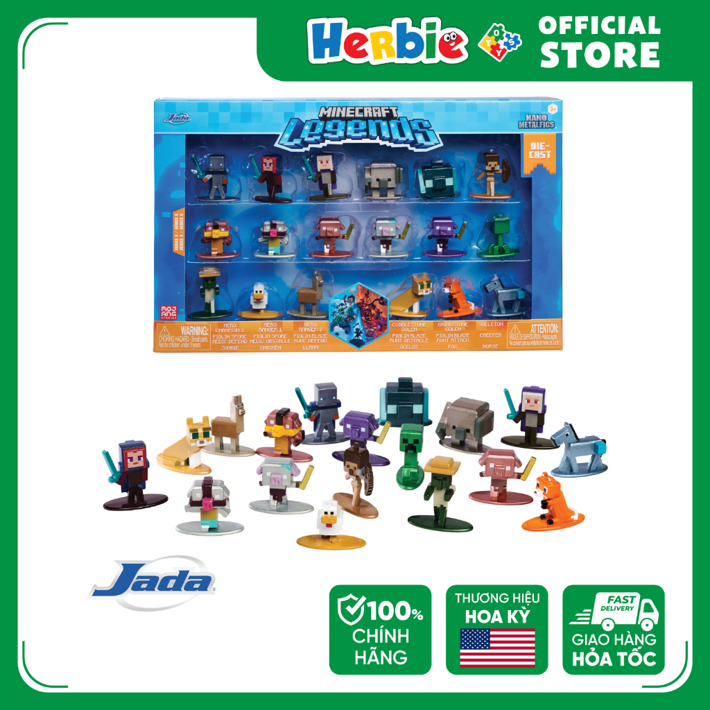 Đồ Chơi Mô Hình Sưu Tầm JADA TOYS Minecraft Legends 1.65" Nano ...