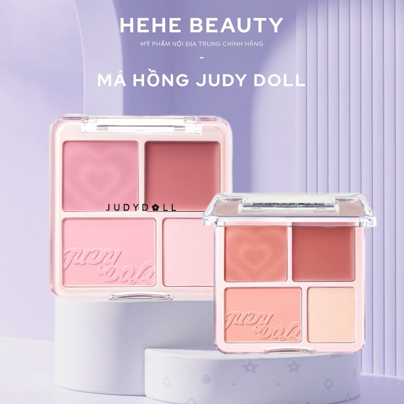 JUDY DOLL - Bảng Má Hồng - Highlight Judy Doll 4 Ô, Má Hồng Phấn & Kem ...
