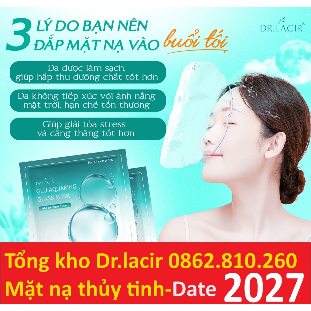 Mặt Nạ Thuỷ Tinh Glutathione Căng Bóng Dr.Lacir Glu Aquaring Glass Mask ...