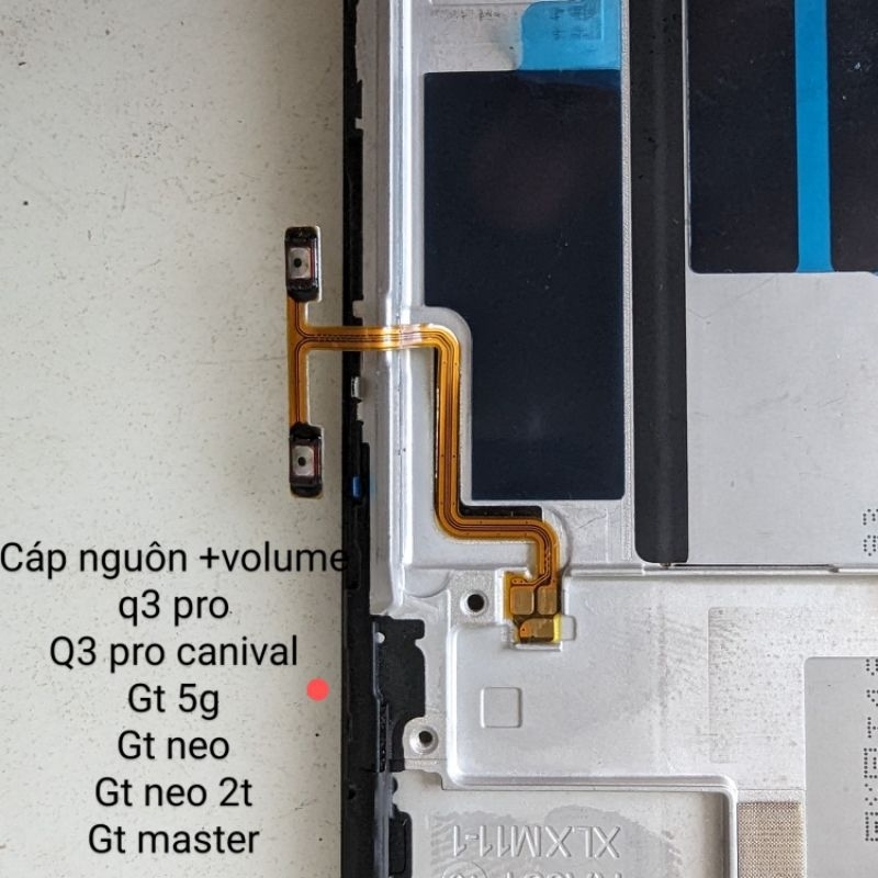 Cáp nguồn+ cáp volume zin cho Realme Gt 5g Gt Neo Gt Master Q3 pro Q3 pro Canival Gt neo 2T ...