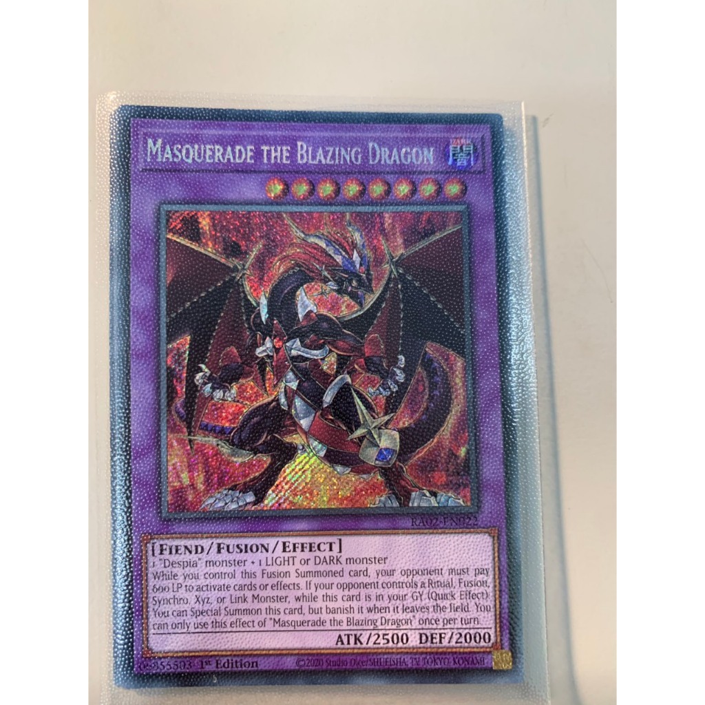 Thẻ bài yugioh Masquerade The Blazing Dragon RA02-En022 | Shopee Việt Nam