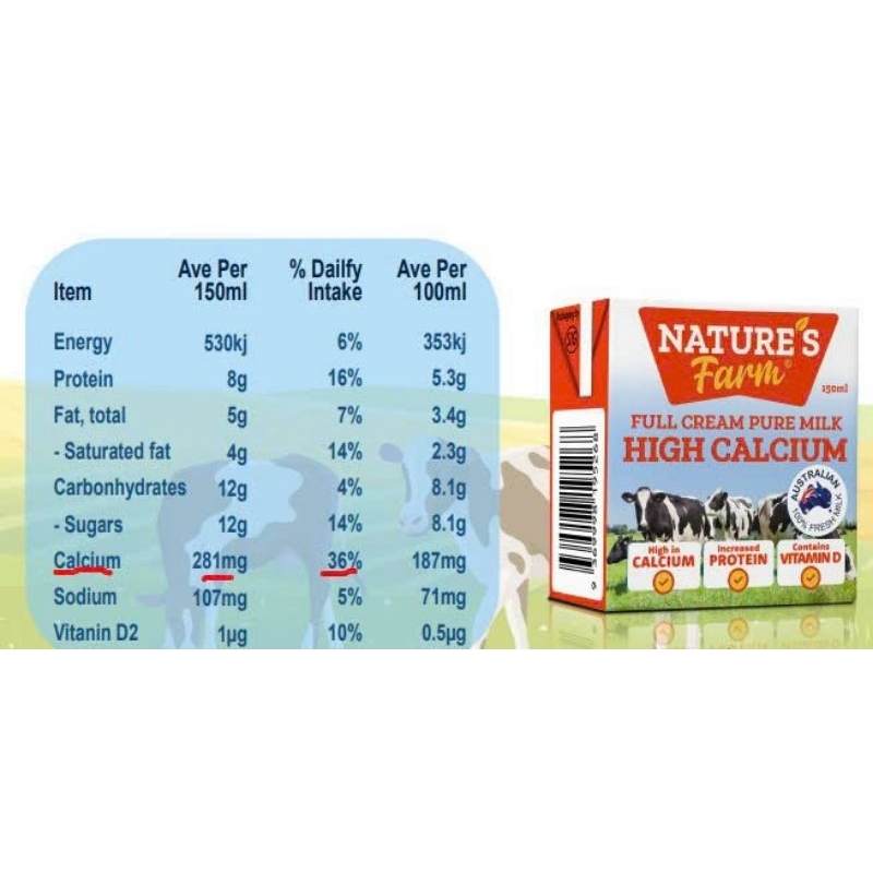Sữa nguyên kem Calci Cao Nature's Farm Úc | Shopee Việt Nam