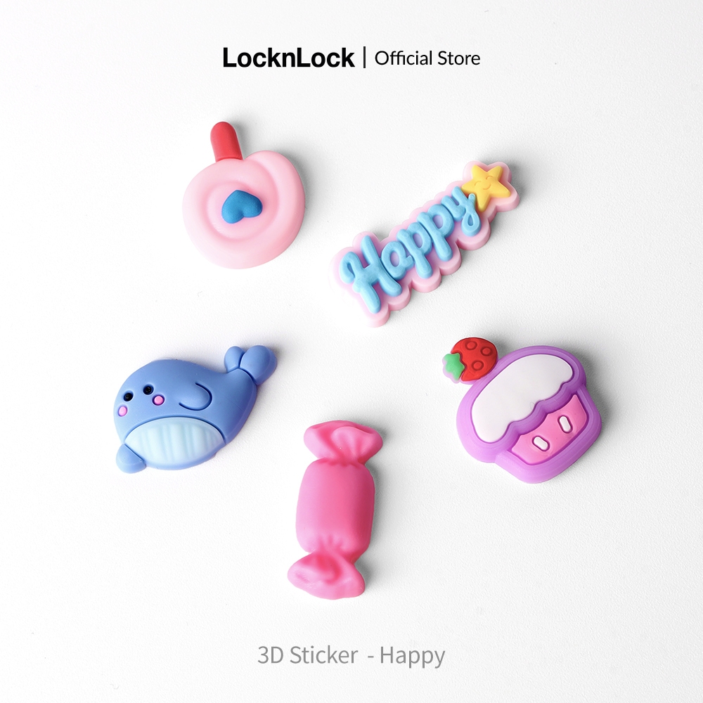 Bộ phụ kiện trang trí LocknLock 3D sticker | Shopee Việt Nam