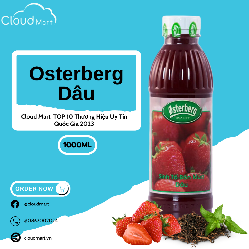 Sinh tố Osterberg Dâu 1L- Mứt trái cây Cloudmart | Shopee Việt Nam