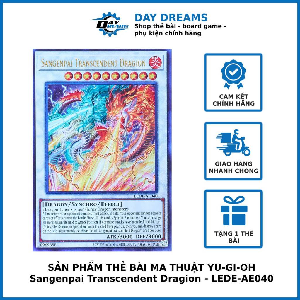 Thẻ Bài Yugioh Phiên Bản OCG-Ngôn Ngữ Tiếng Anh: Sangenpai Transcendent Dragion - LEDE-AE040 ...