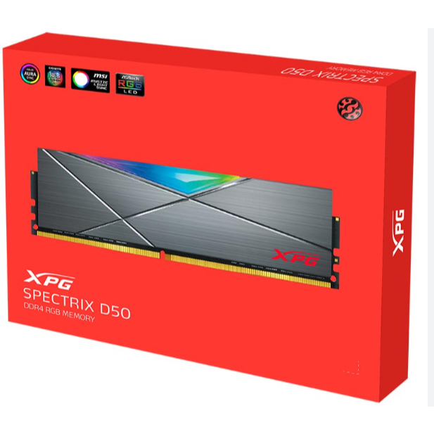 Ram PC DDR4 Adata 8G/3200 XPG Spectrix D50 RGB Grey | Shopee Việt Nam