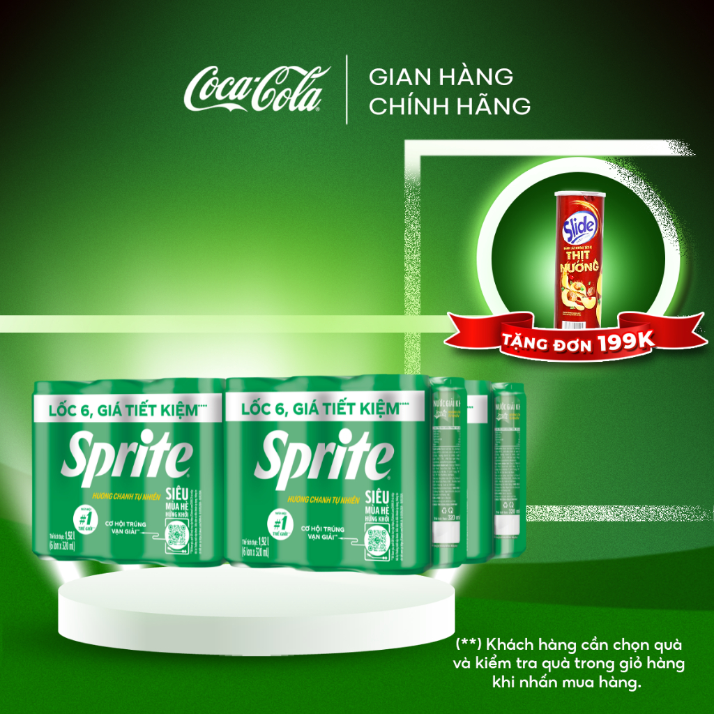 Lốc 24 Lon Nước Giải Khát Có Gas Sprite Hương Chanh 320ml/Lon Sale 15. ...