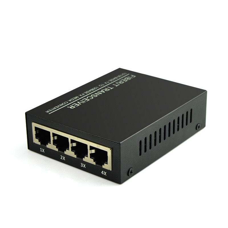 Bộ Chuyển Đổi Quang Điện 1 Sợi Media Converter 1FO 1 Quang 4 LAN ...