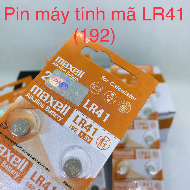Pin LR41, 192, AG3 Pin Cúc Áo 1.5V hãng MAXELL Dành cho đồng hồ, nhiệt ...