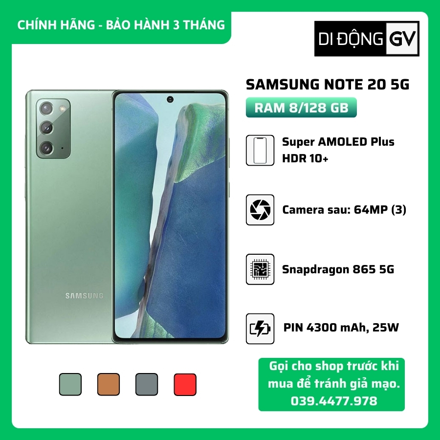 [SALE SỐC] ĐIỆN THOẠI SAMSUNG NOTE 20 5G Chính Hãng - 2SIM, RAM 8/128GB ...