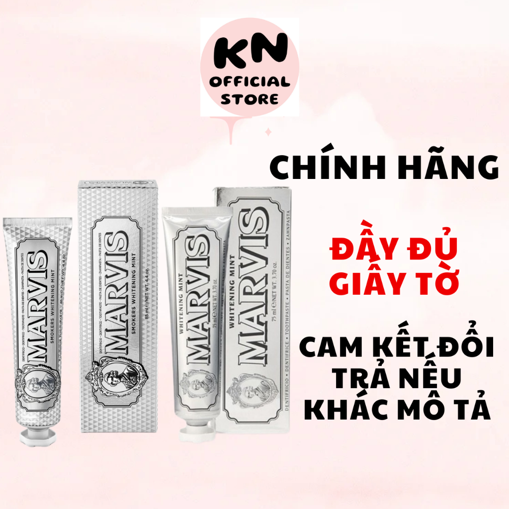 Kem Đánh Răng Marvis 85ml Whitening Mint Toothpaste Giúp Làm Trắng, Thơm Miệng Và Đánh Bay Mảng ...