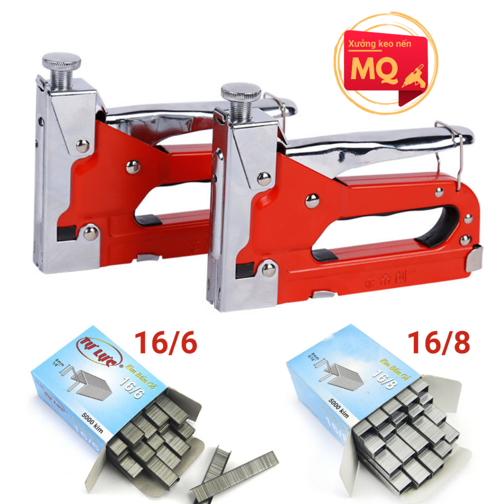 [Xưởng MQ]_Súng bắn ghim gỗ, máy bấm ghim cầm tay, kìm dập gim cực chắc ...
