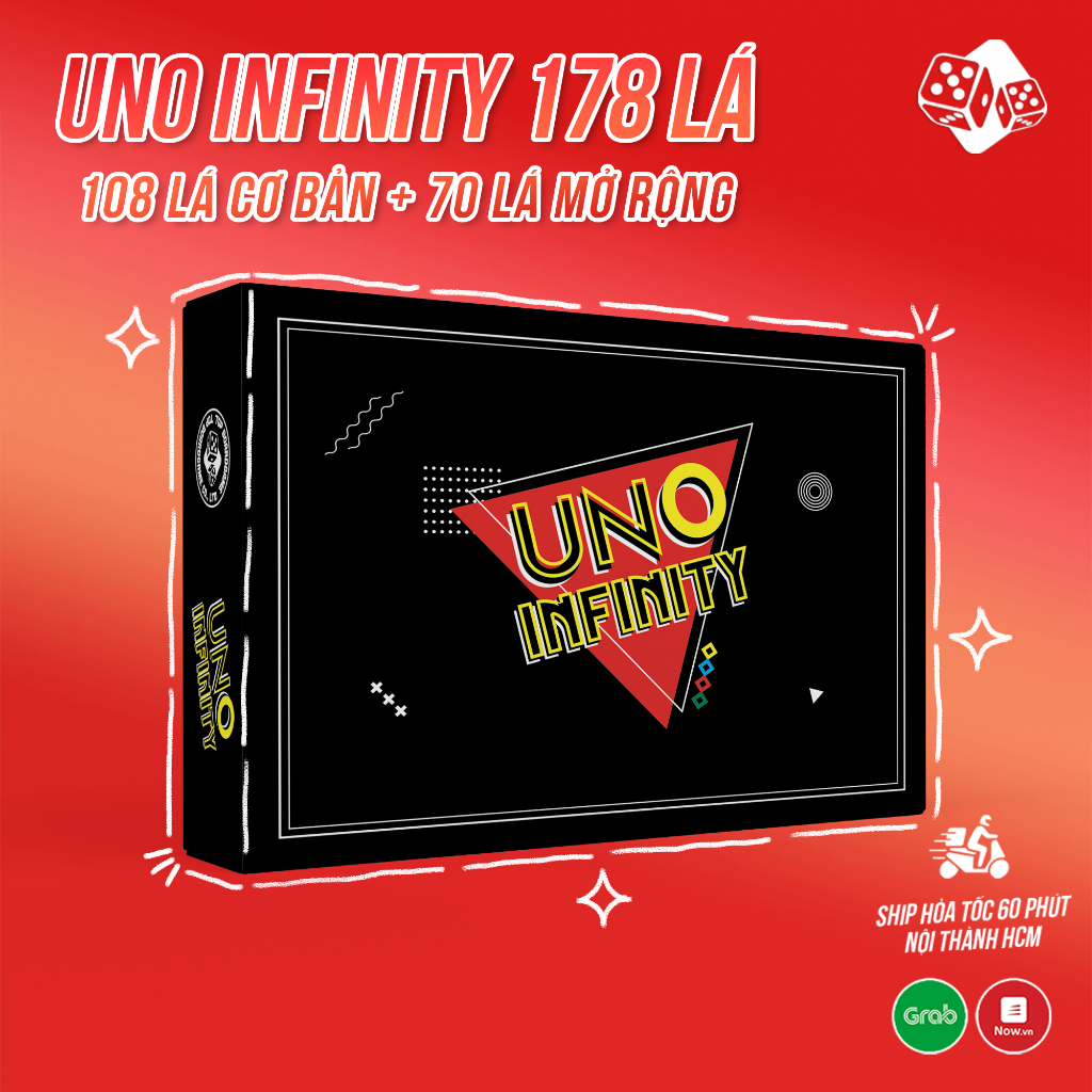 Bài UNO INFINITY ĐEN 178 Lá - Cao cấp - Thẻ bài cứng cáp TOPBOARDGAME ...