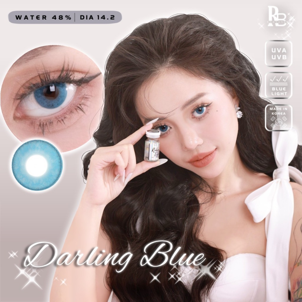 RUBY EYES Kính Áp Tròng Mẫu Xanh Dương Darling Blue SIlicone HydroGel ...