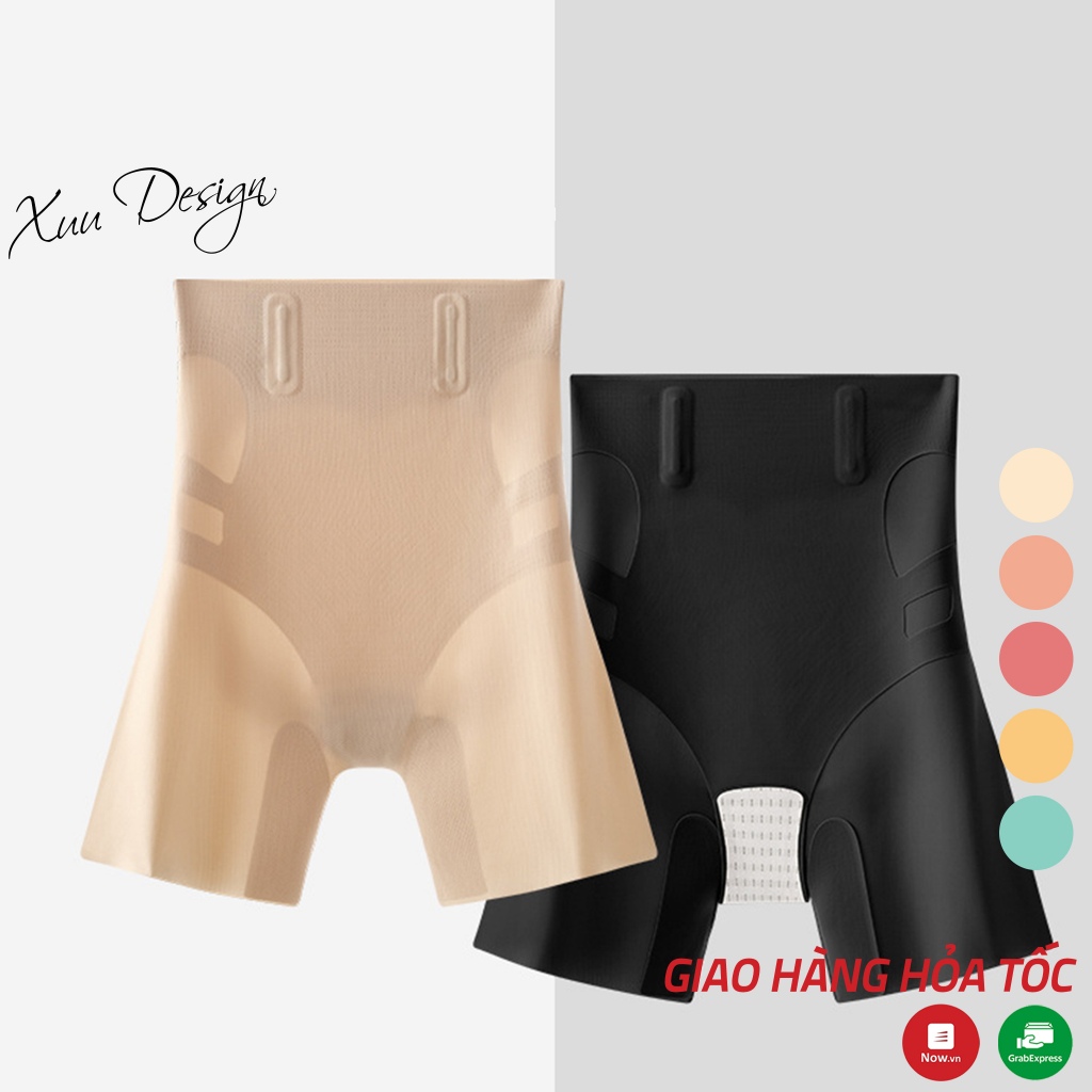 Quần gen bụng XUU dáng đùi cạp cao định hình su non 4 thanh nẹp chống ...