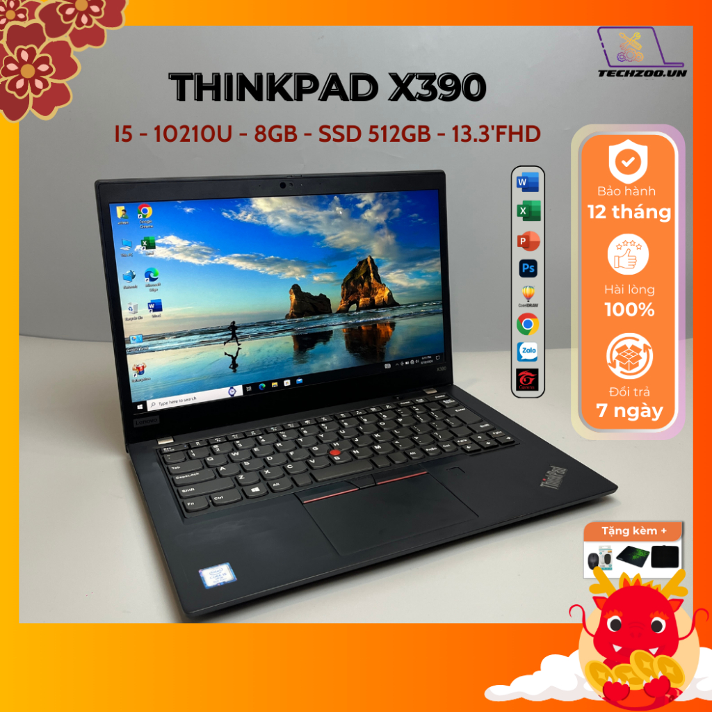 Laptop Lenovo Thinkpad X390 I5-8250U/8GB/512GB/13.3inch FHD IPS, pin ...