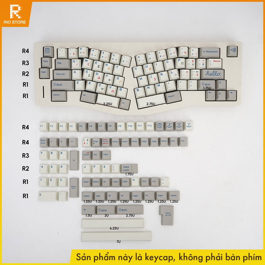 Keycap Retro 9009 - Cherry Profile - PBT dyesub - 147 nút | Shopee Việt Nam