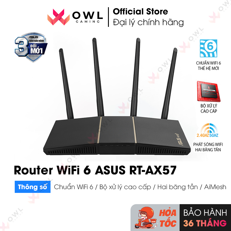 Router WiFi 6 ASUS RT-AX57 AX3000 (Hàng chính hãng) | Shopee Việt Nam
