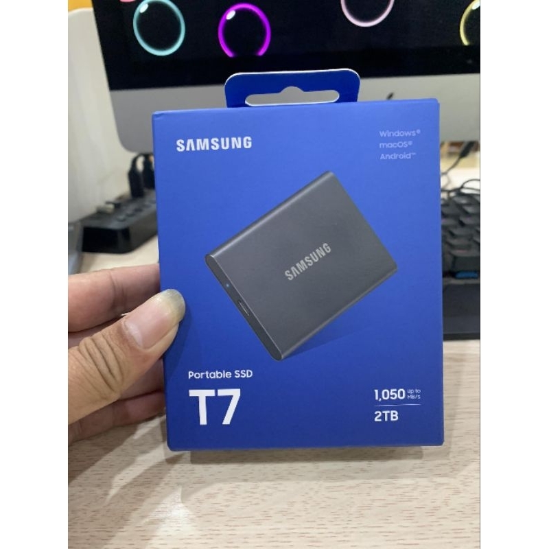Ổ cứng di động SSD Samsung T7 1Tb 2Tb USB 3.2 Gen 2 (MU-PC1T0) gắn ...