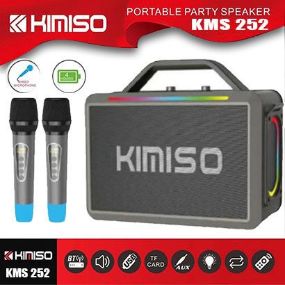 Loa Karaoke Bluetooth Kms 252 Có 2 Mic và Điều Khiển Từ Xa, Công Suất ...